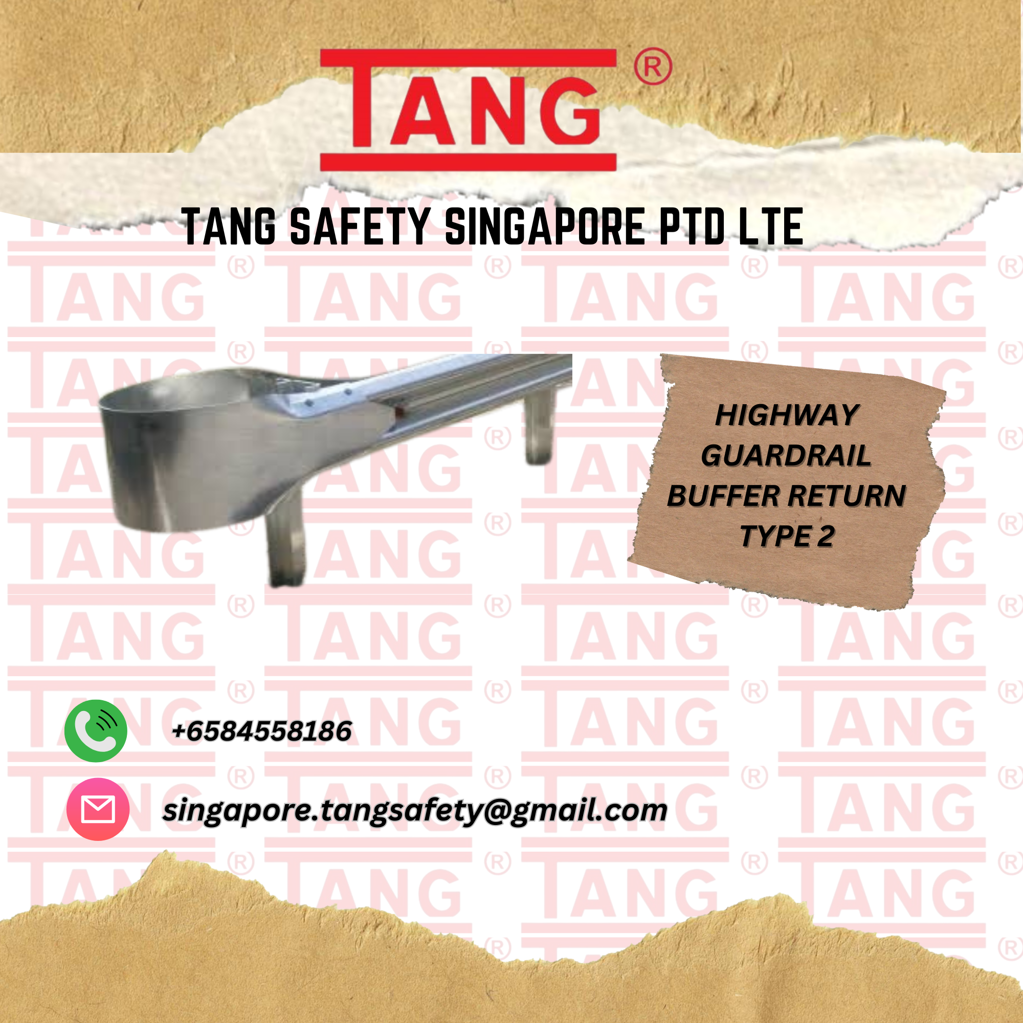 HIGHWAY GUARDRAIL BUFFER RETURN TYPE 2 – TangSafety